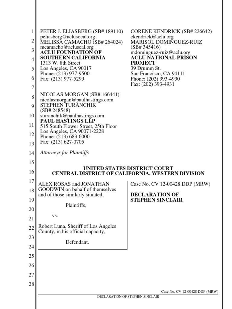 Sinclair Declaration UNREDACTED With Exhibits | Download Free PDF | Use ...