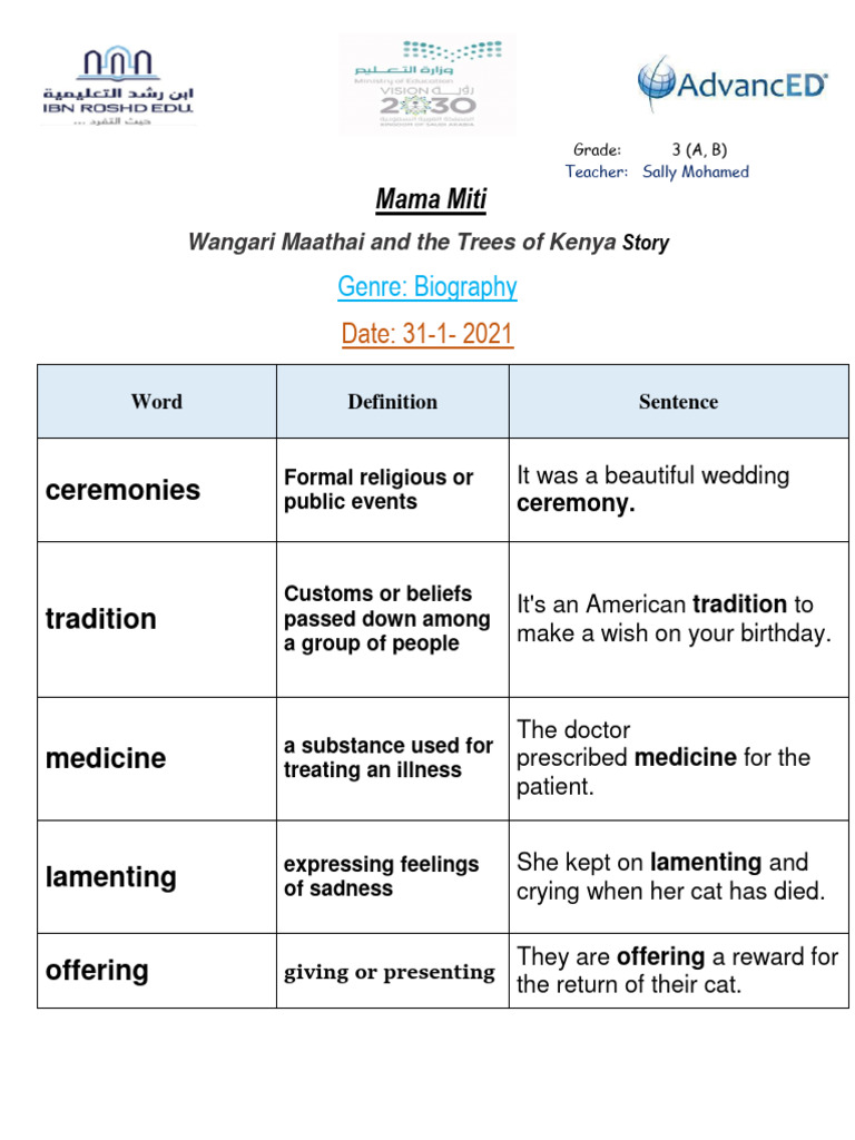 Mama Miti: Genre: Biography | PDF