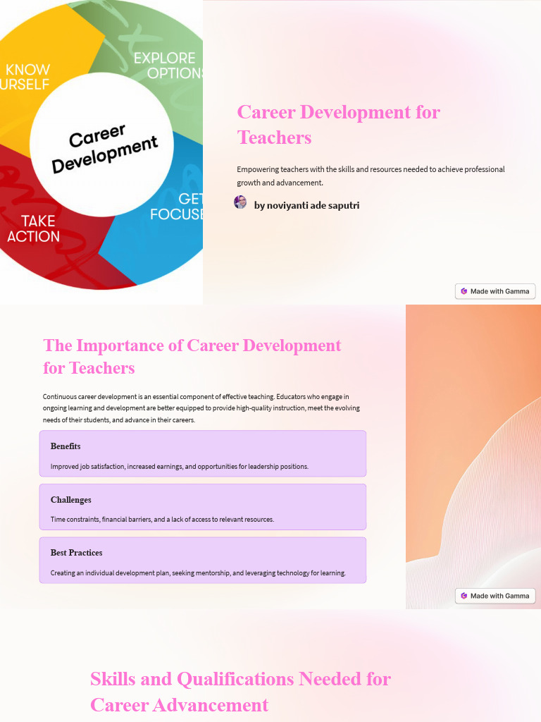 Career Development For Teachers | PDF | Educational Technology | Mentorship