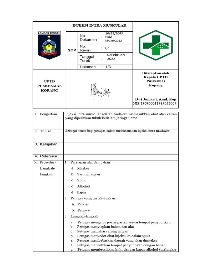 Sop-Injeksi Im | PDF