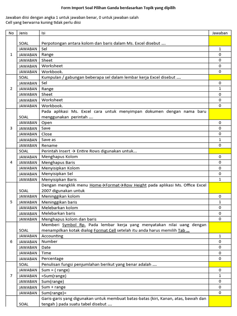 Pas Informatika - X Dpib 1 Dan 2 - Dy | PDF