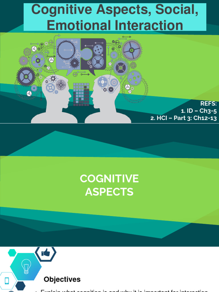 Ch567 Cognitive SOCIAL Emotional INTERACTION | PDF | Human–Computer Interaction | Cognition