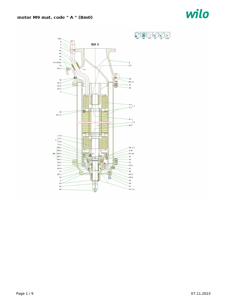 Motor M9 Mat. Code - A - (Bm0) | Download Free PDF | Industrial ...