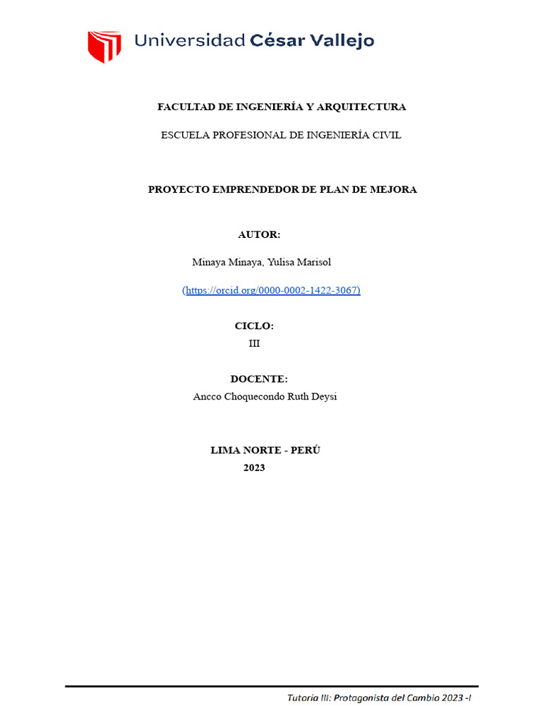 Vida personal de Yulisa Minaya | PDF | Dilación | Habilidades profesionales