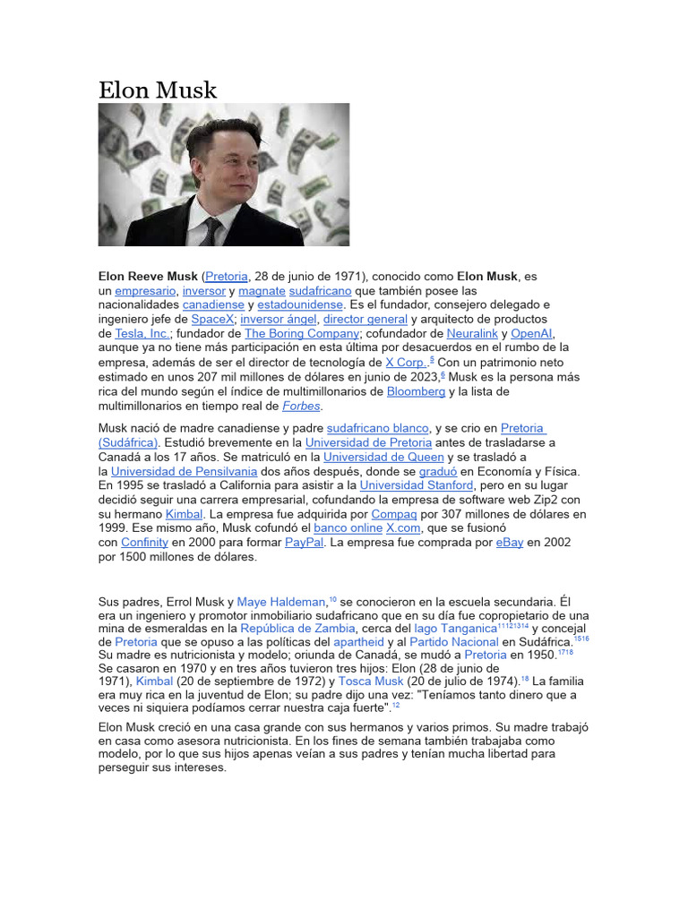 Elon Musk | PDF | Elon Musk
