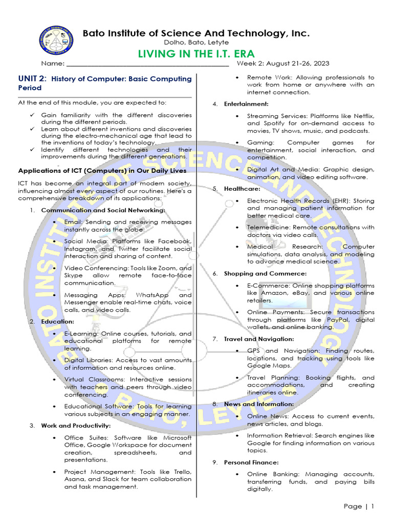 UNIT 2-History-of-Computer-Basic-Computing-Period | PDF | Integrated Circuit | Personal Computers