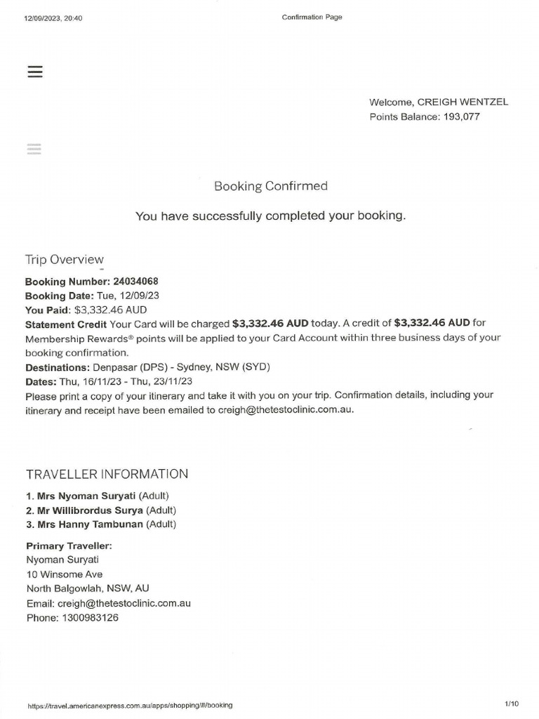 Travel Booking | PDF