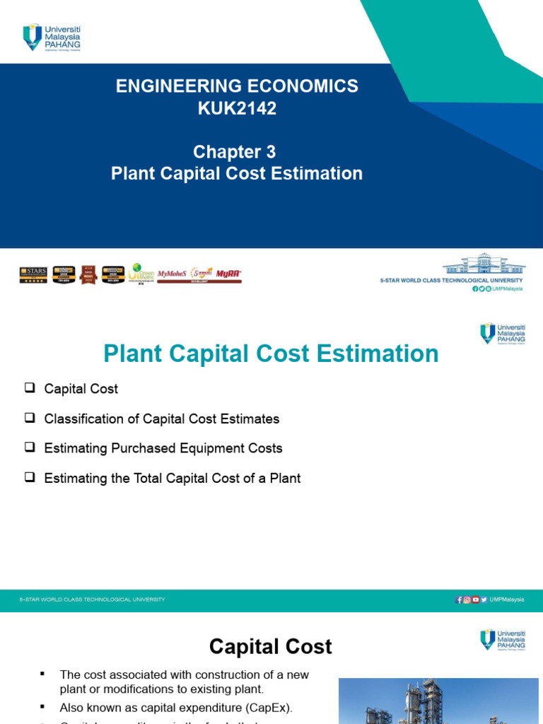 Chapter 3 Plant Capital Cost Estimation 2 | PDF