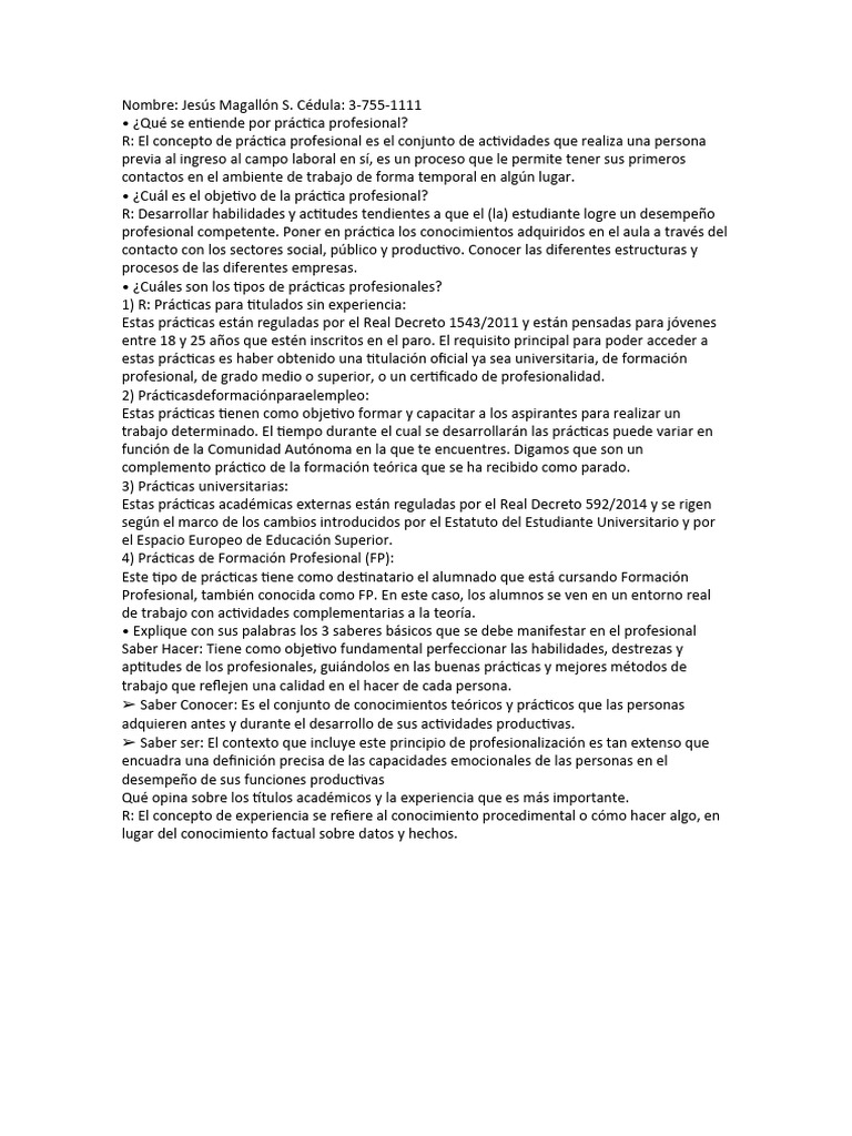 Documento | Descargar gratis PDF | Conocimiento | Experiencia