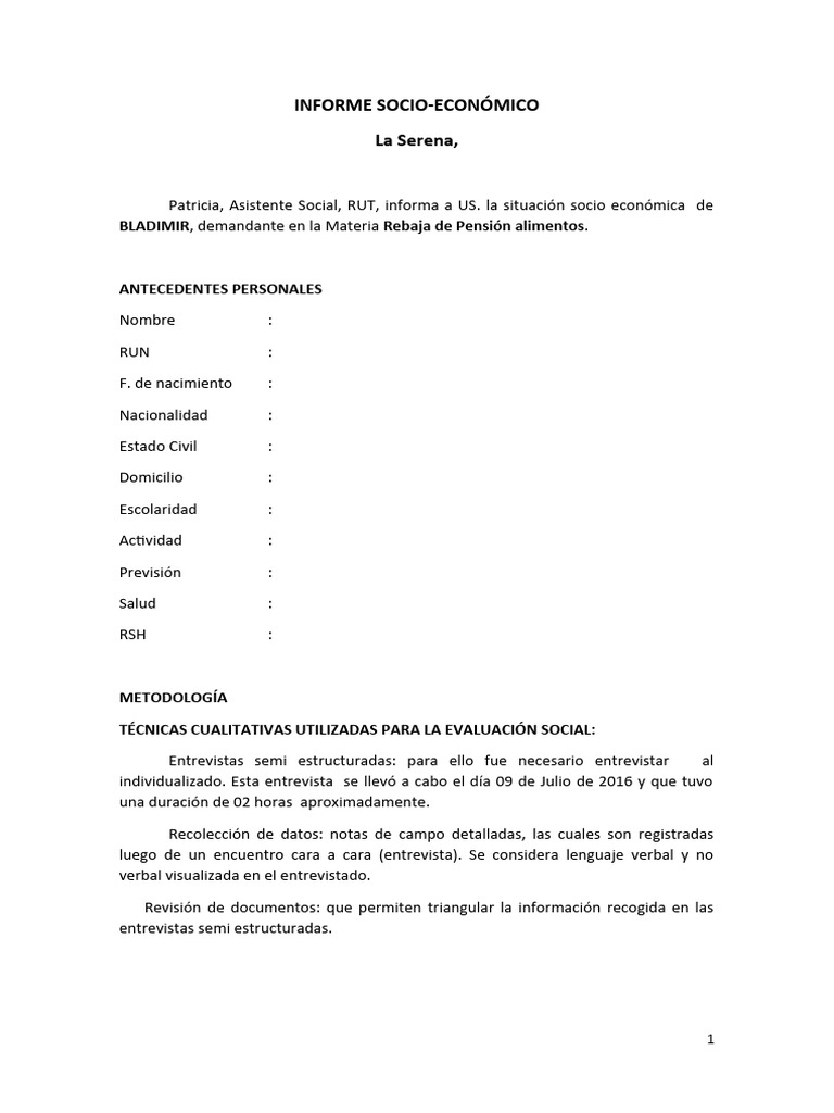 Ejemplo de Informe Social | PDF