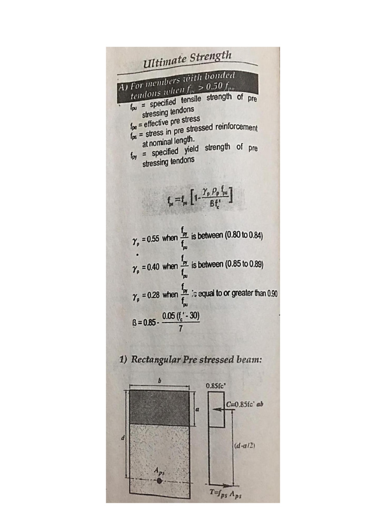 Pre Stressed Beam (Ultimate Strength Design | PDF