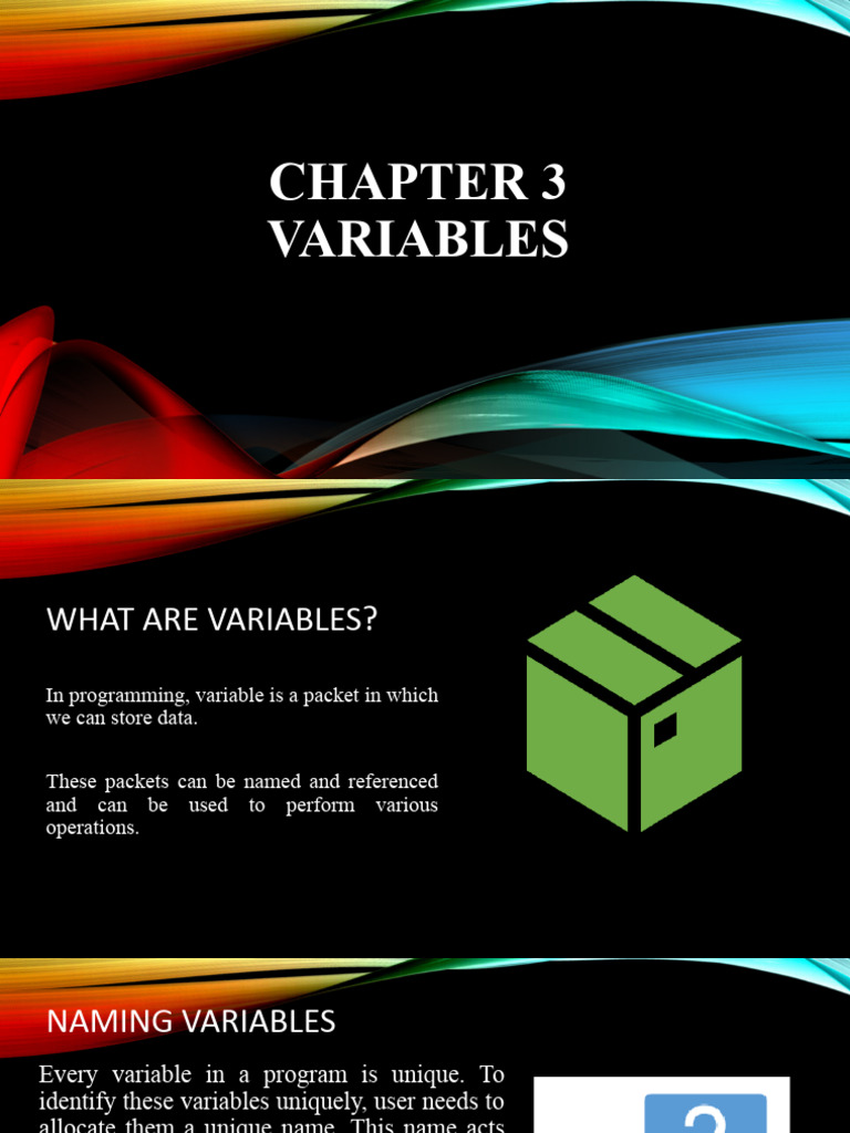 CH 3. Variables | PDF