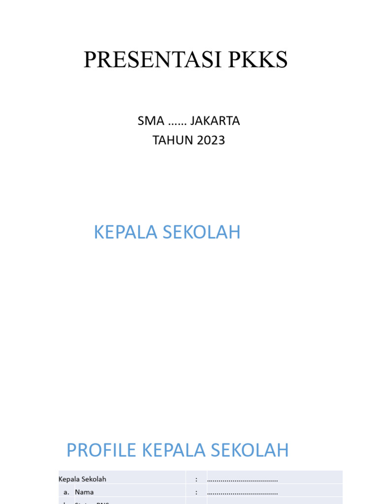 Presentasi Pkks 2023 Sma... | PDF