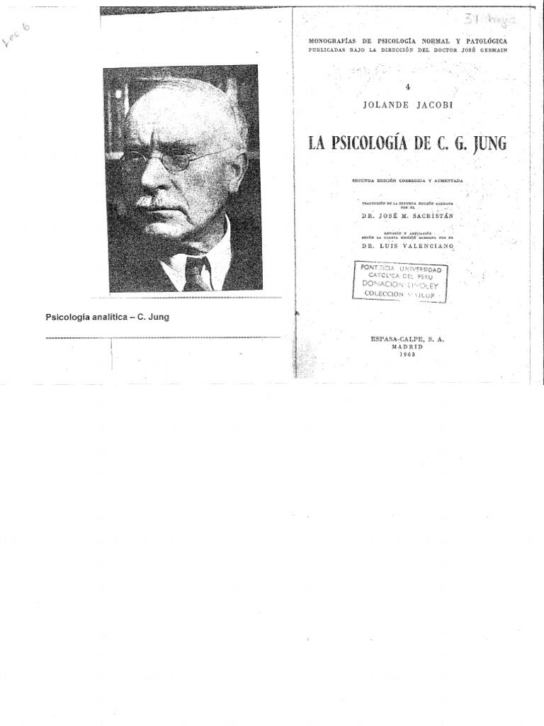 Psicología Analítica (1) Jung | PDF | Mente inconsciente | Carl Jung