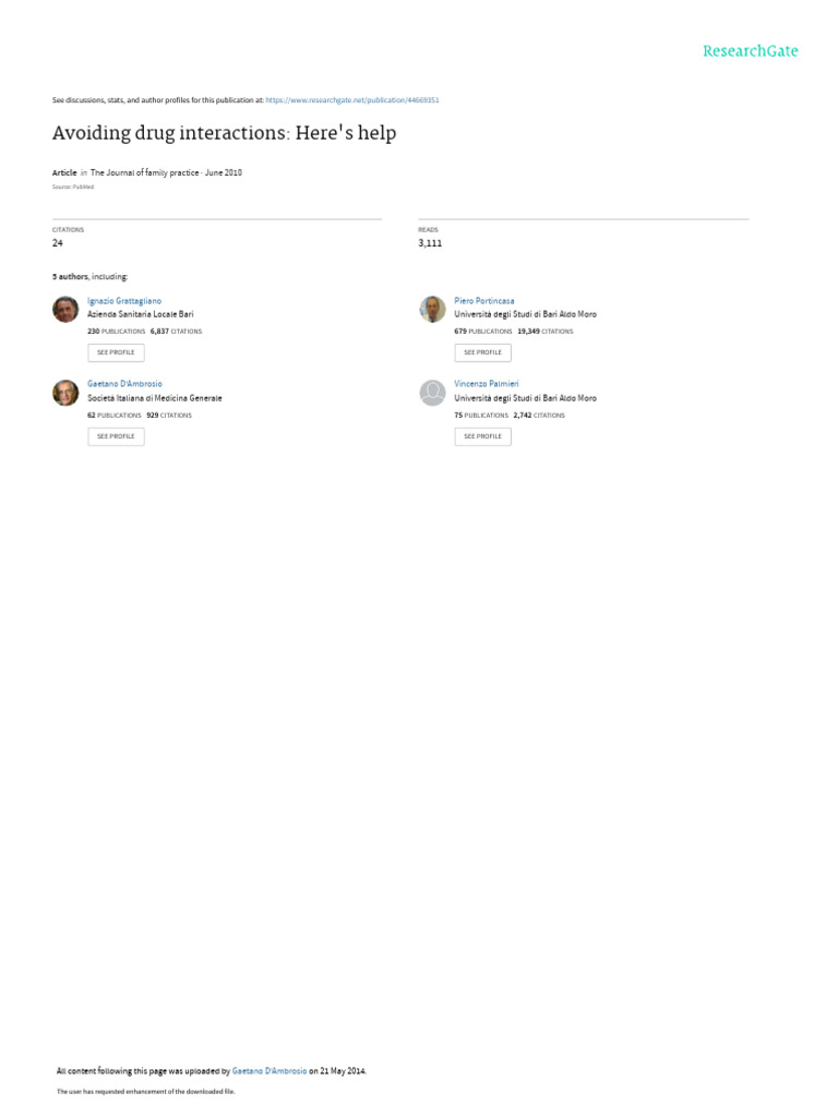 Avoiding Drug Interactions - Here's Help | PDF | Therapy | Health Sciences