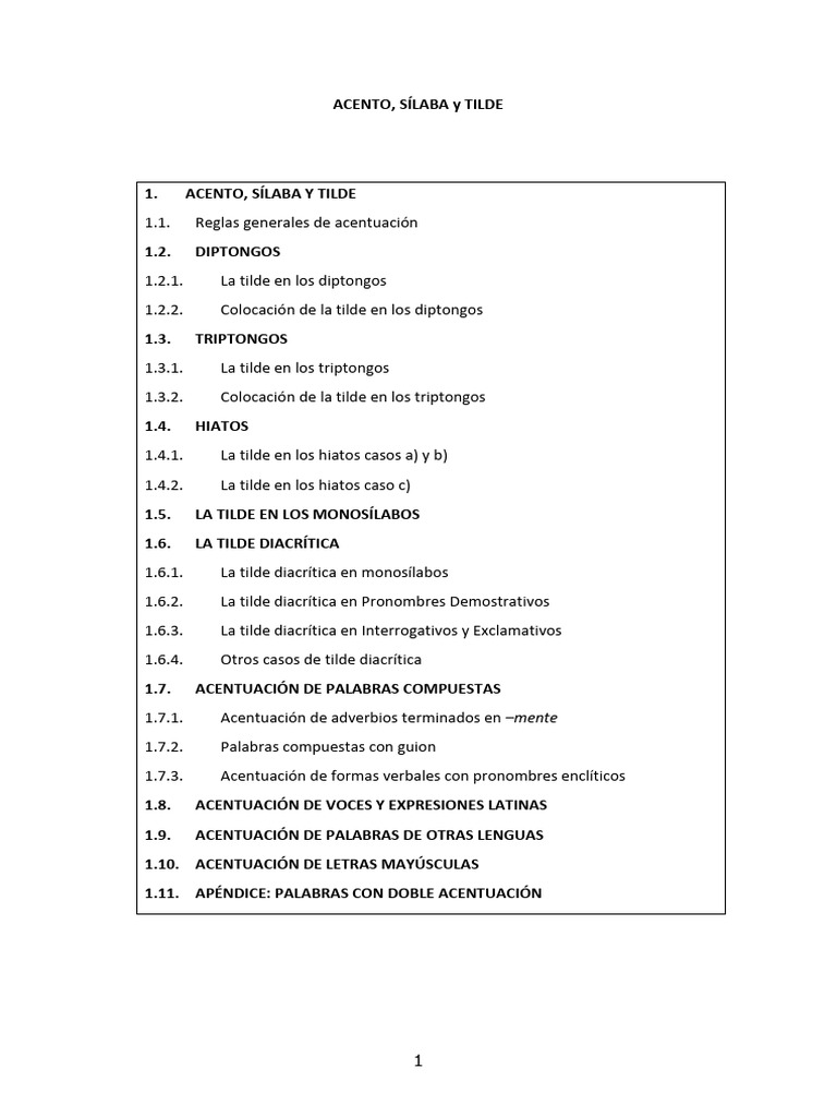 Guía de Acentuación y Tildes | PDF | Lingüística | Voz humana