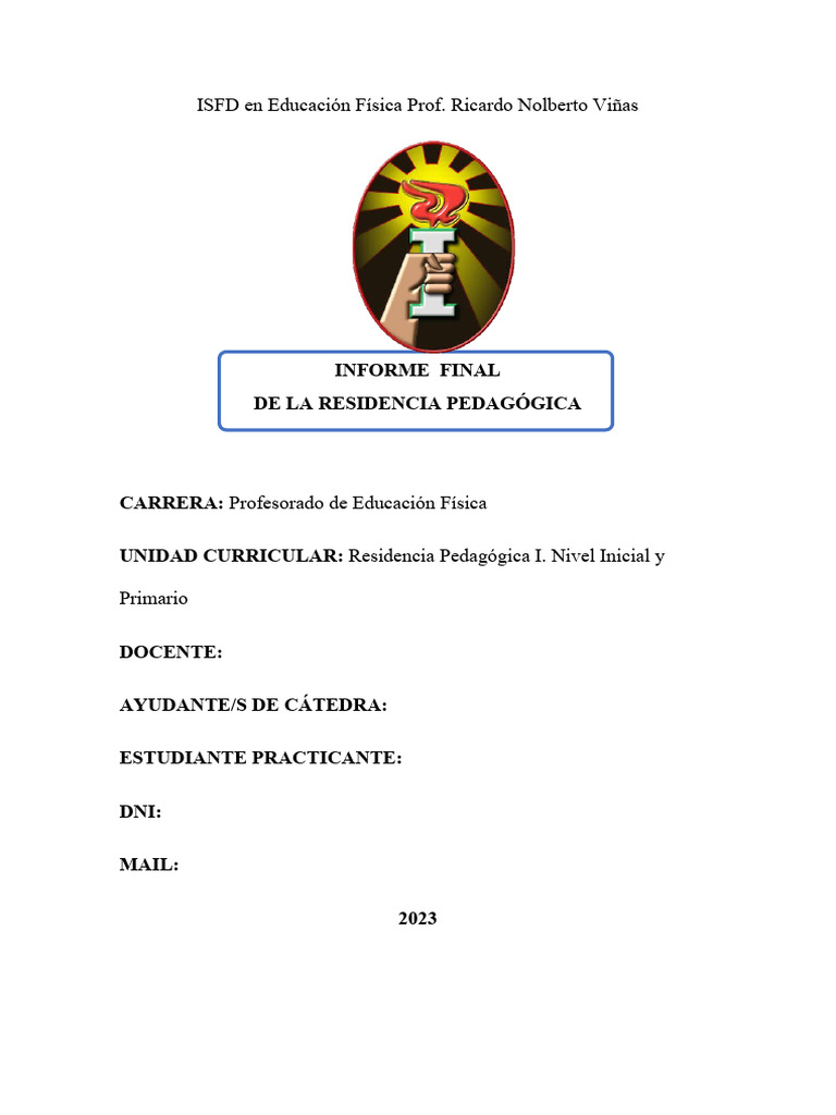 Modelo de Informe Final | PDF