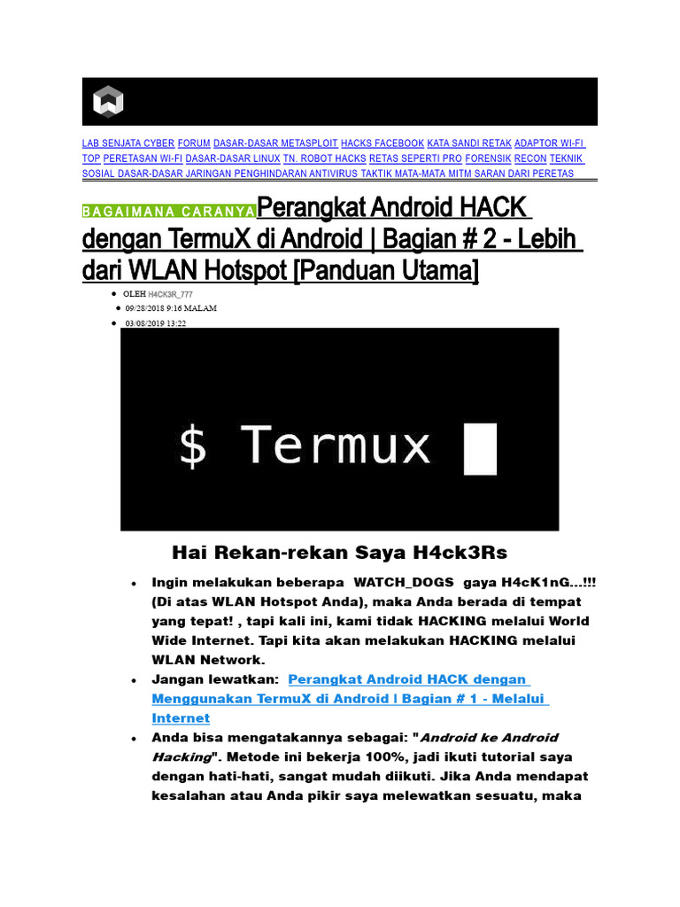 Termux Wifi Hack | PDF