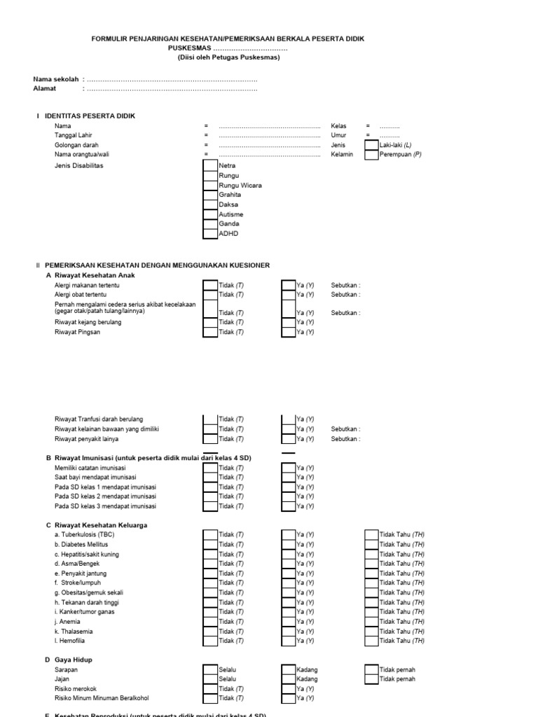 LAP - PENJARINGAN 2018 Puskesmas Lumban Lobu | PDF