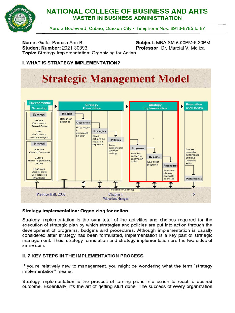 Strategic Management Case Study | PDF | Goal | Goal Setting