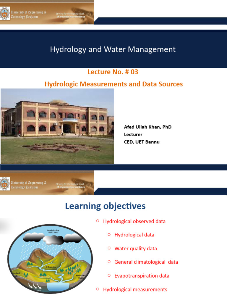Hydrology Lecture-3 | PDF | Discharge (Hydrology) | Rain