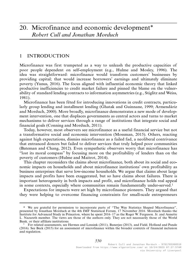 Handbook of Finance and Development (Only Chapter 20) | PDF ...