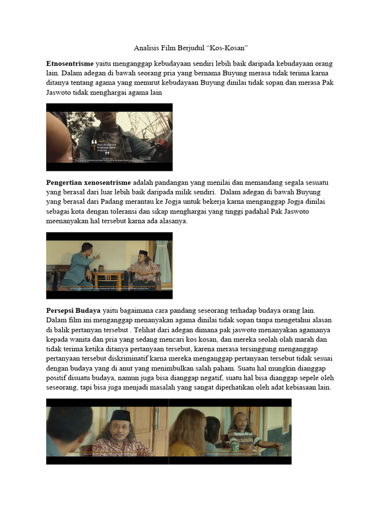 Analisis Film Berjudul Kos Kosan | PDF
