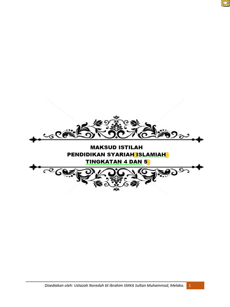 Nota Tambahan Maksud Istilah | PDF