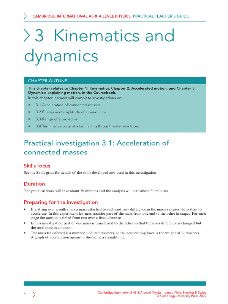 PTG Chapter 3 Asal Physics | PDF | Mass | Acceleration