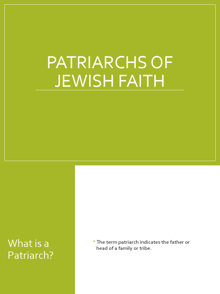 Jewish Patriarchs and Their Legacy | PDF | Israelites | Abraham