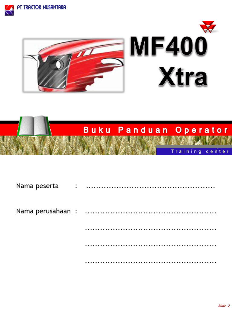 Panduan Operator MF 440 Xtra | PDF