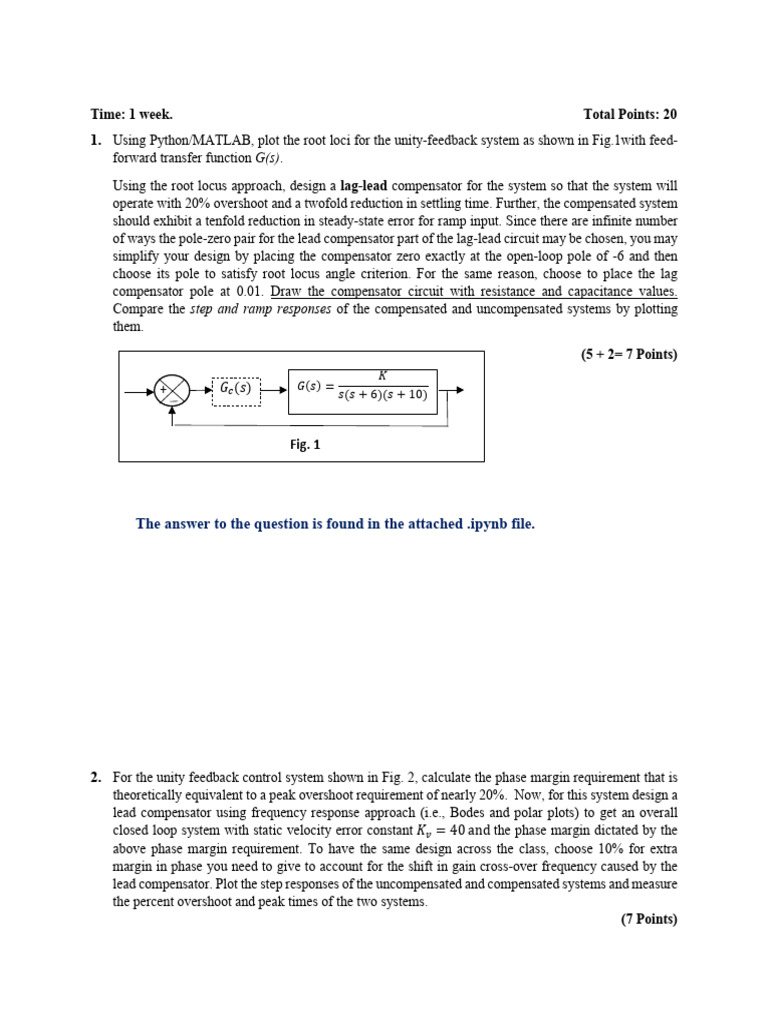 Control System Design Midterm Pdf Damping Electrical Engineering