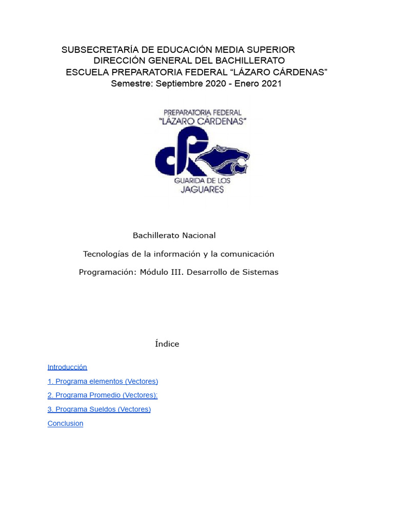 P9. Programas Con Vectores | PDF | Informática | Programación de ...