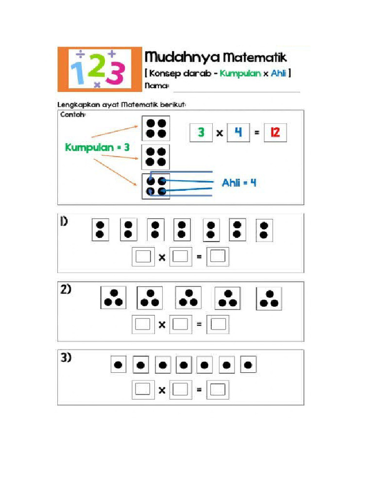 LK Math Konsep Darab Tahun 2 | PDF