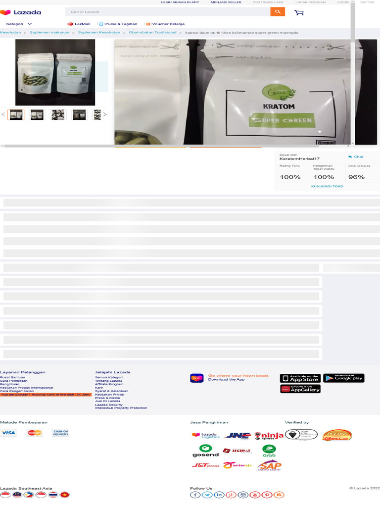 Kapsul Daun Purik Khas Kalimantan Super Green Maengda - Lazada ...