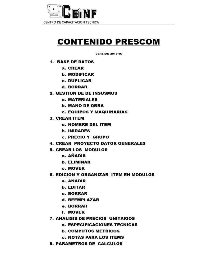 Contenido Prescom 2019 | PDF