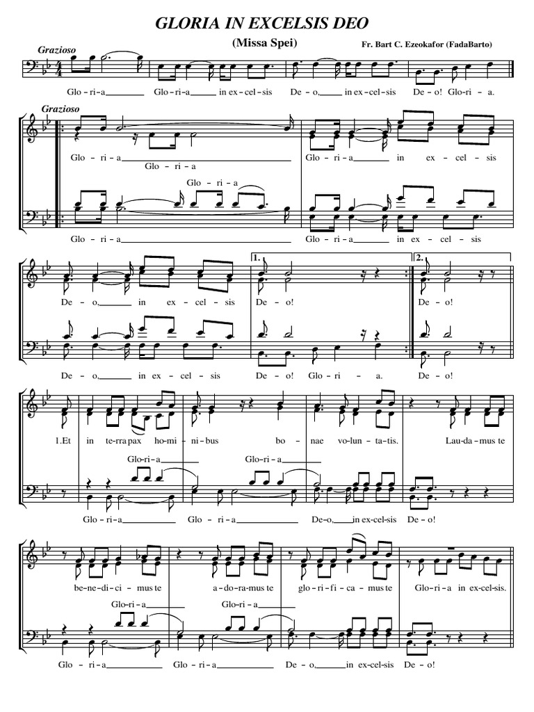 Gloria in Excelsis Deo Score | PDF | Latin Language Songs | Mass (Liturgy)