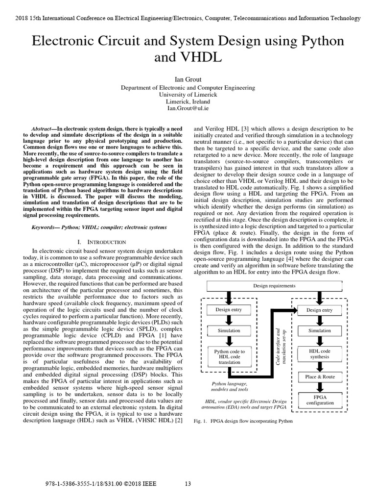 Vlsipython | PDF | Hardware Description Language | Field Programmable Gate Array