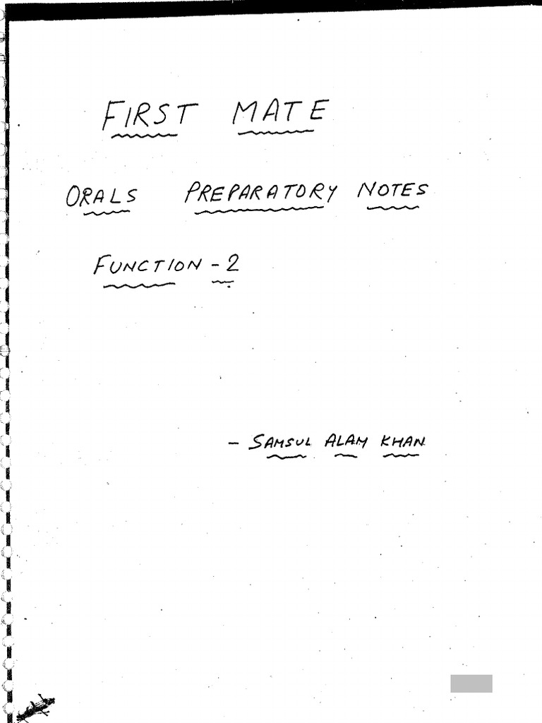 Func 2 - Cargo Work Orals by Samsul Khan Chief Mate | PDF