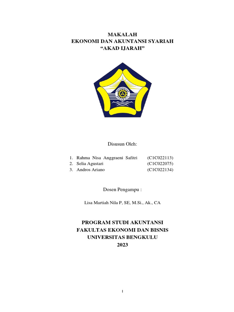 Contoh Akad Ijarah Sehari-hari | PDF | Pengelolaan Keuangan & Uang