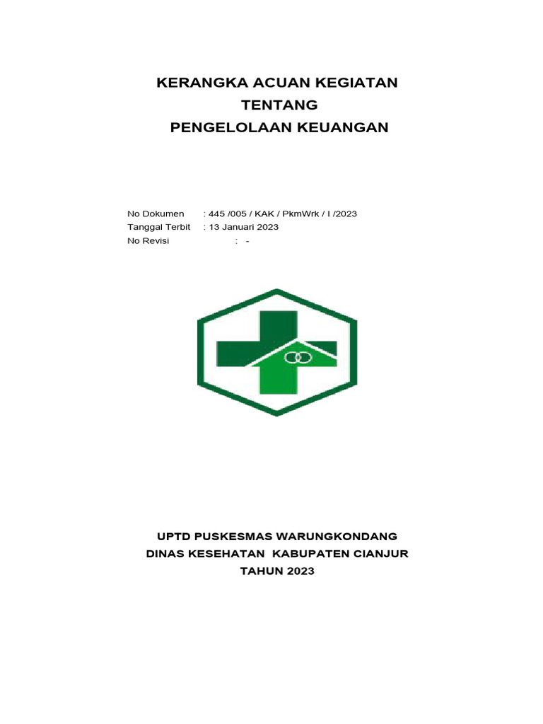 3.KAK PENGELOLAAN KEUANGAN (Edit) | PDF | Bisnis | Pengelolaan Keuangan ...