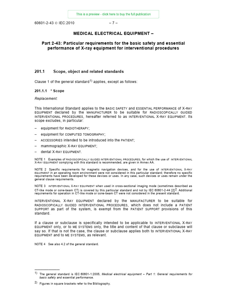 Info - Iec60601-2-43 - Scope and Objective | PDF | X Ray | Medical ...