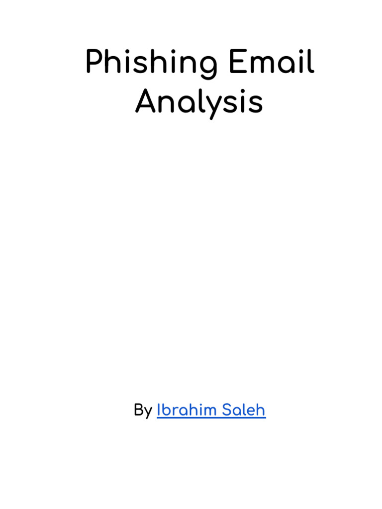 Phishing Email Analysis Pdf Phishing Computer Law