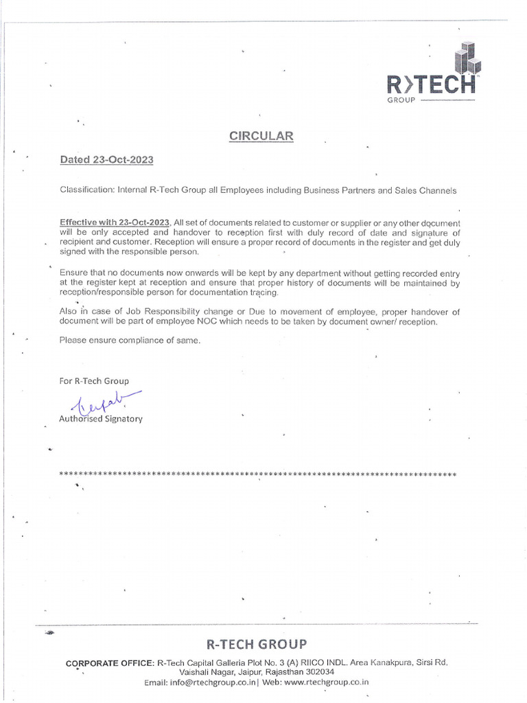 R-Tech Group Letter | PDF
