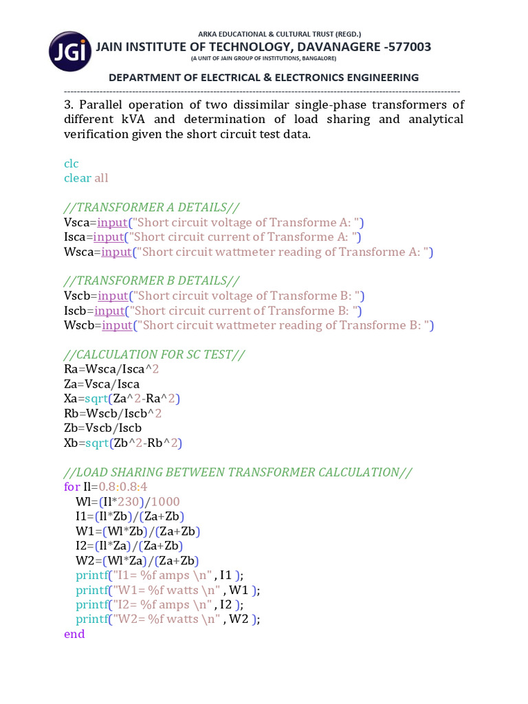 Parallel Operation | PDF