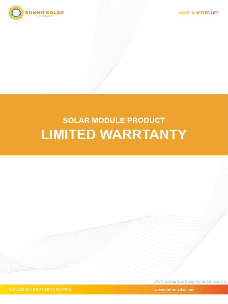 Warranty Form | PDF | Photovoltaics | Solar Panel