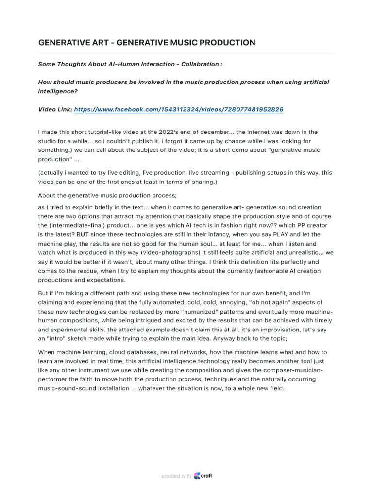 Generative Art - Generative Music Production | PDF | Artificial ...