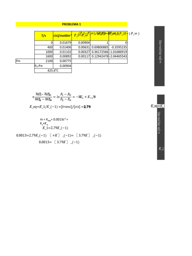 Problema 1 Cinetica | PDF