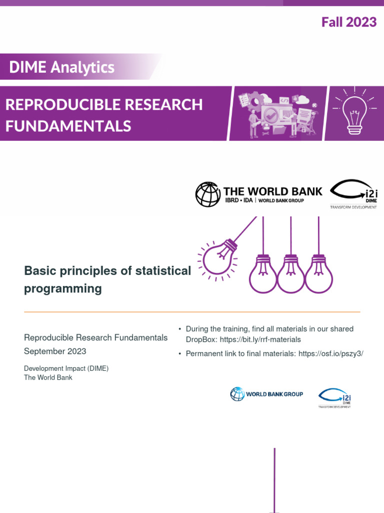 1 - Statistical Programming 101 | PDF | Version Control | Data