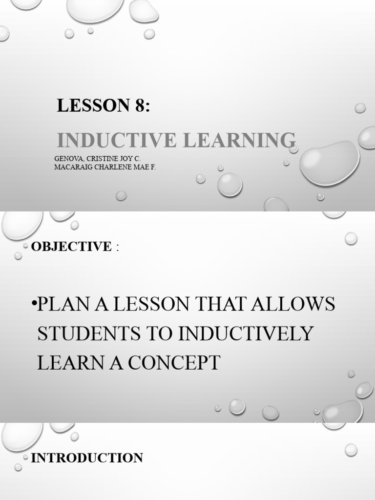 Lesson 8 | PDF | Inductive Reasoning | Hypothesis